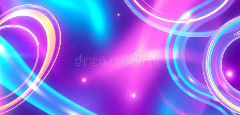 Glowing Holographic Colors in a Visionary Abstract Design Stock ...