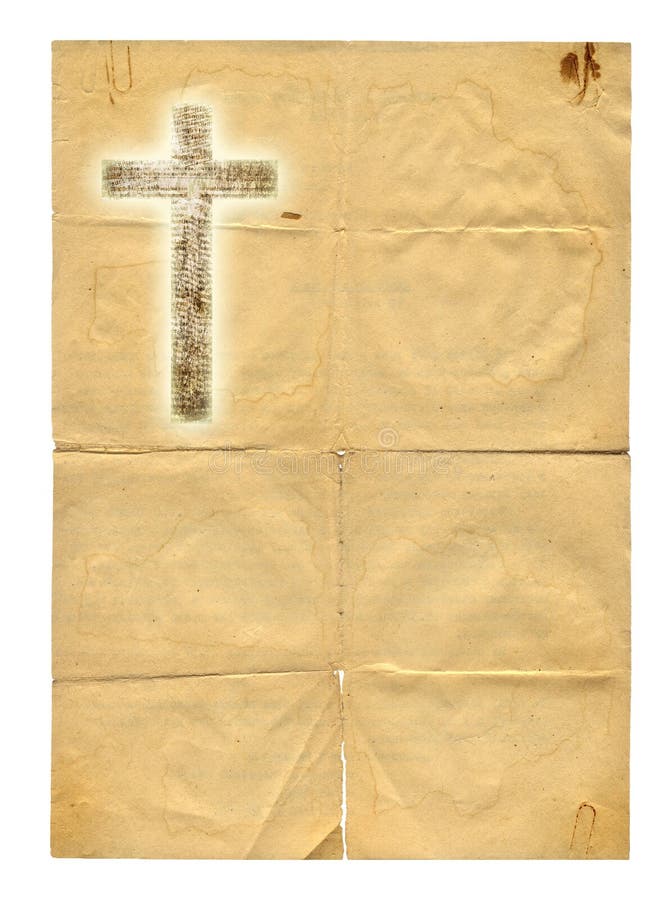 Glowing Holy Cross on Paper Background Stock Photo - Image of friday ...