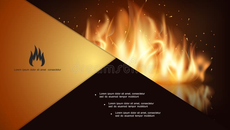 Glowing Hot Fire Composition Stock Vector - Illustration of heat ...