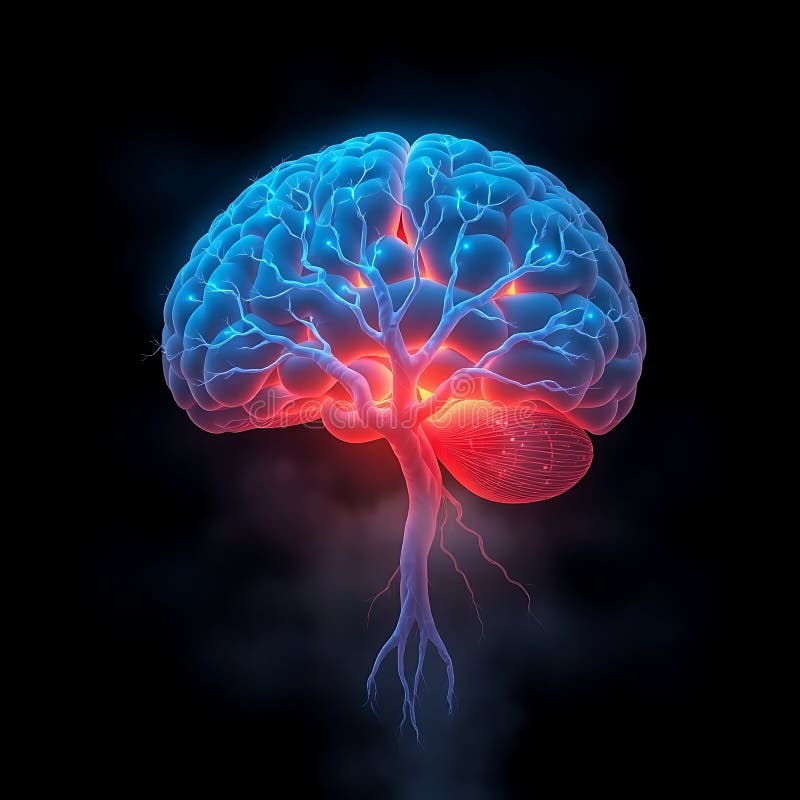 Neural Roots the Brain Tree Connection Stock Illustration ...