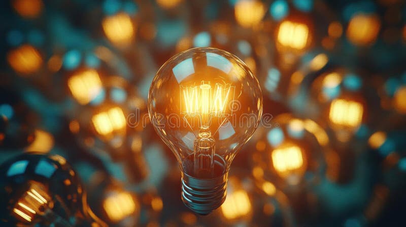 Glowing Ideas Bright Bulb Cluster Stock Photos - Free & Royalty-Free ...