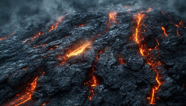 Glowing Inferno Burning Bright in the Dark Night Generated by AI Stock ...