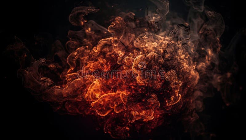 Glowing Inferno Burning Bright, a Fiery Hell Generated by AI Stock ...