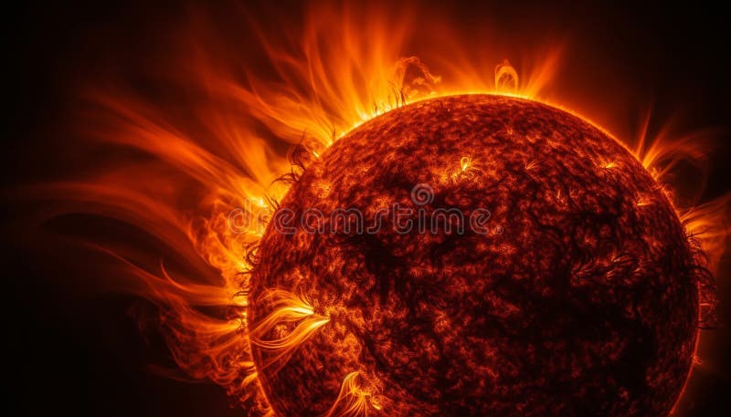 Glowing Inferno Igniting Dark Animal Backdrop Sphere Generated by AI ...