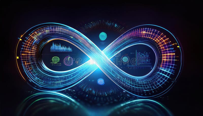 Glowing Infinity Loop Symbolizing Continuous Data Flow and ...