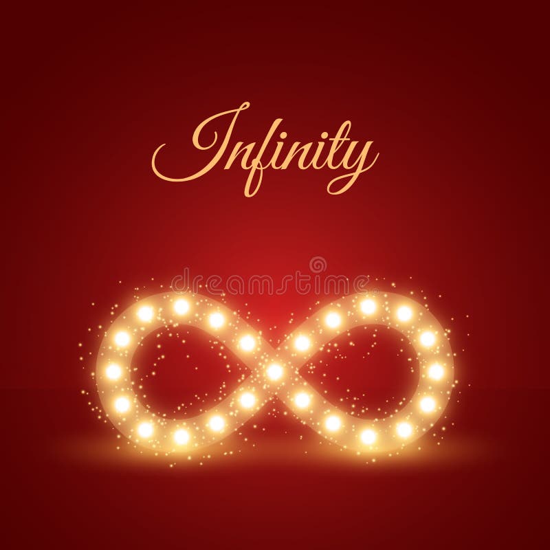Glowing Infinity Symbol Background Stock Vector - Illustration of ...