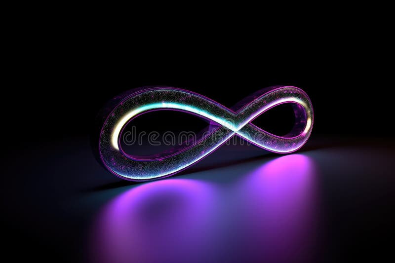 Glowing Infinity Symbol Background Stock Vector - Illustration of ...