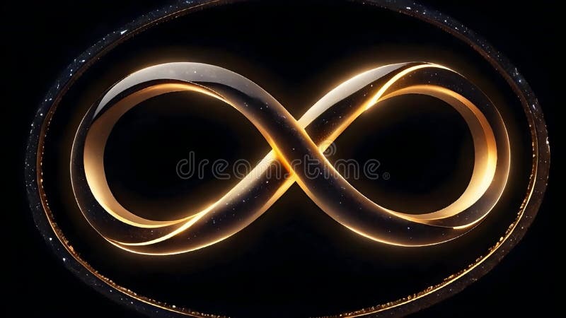 A Glowing Infinity Symbol on Black Background Stock Video - Video of ...
