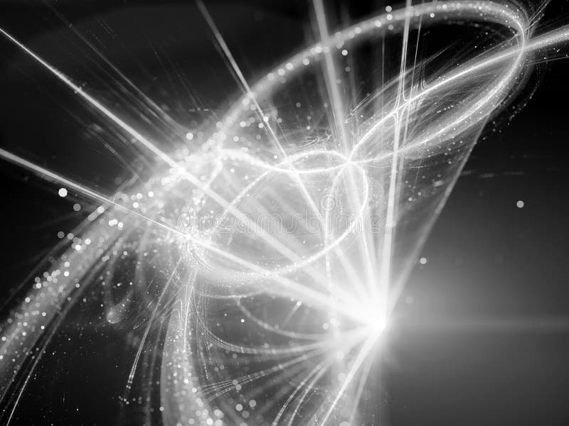 Glowing Interstellar Trajectories in Space with Light Source Black and ...