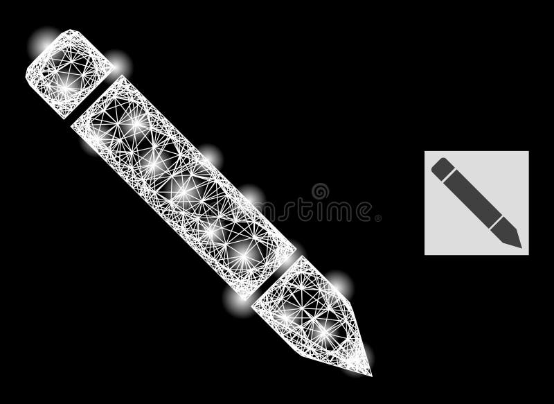 Glowing Irregular Mesh Pencil with Lightspots Stock Photo - Image of ... Glowing Irregular Mesh Pencil with Lightspots Stock Photo - Image of ...