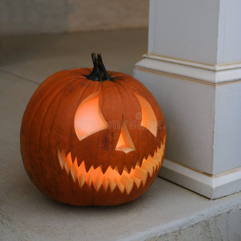 Jack-o -lantern with Smashed Pumpkin. Stock Image - Image of autumn ...