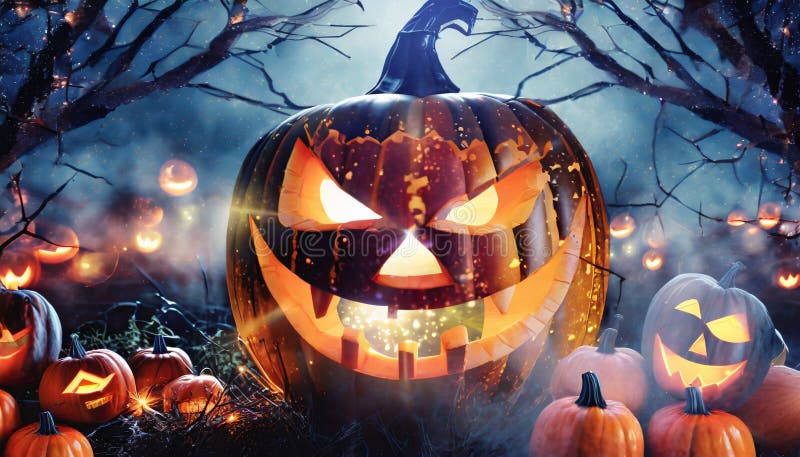 The Glowing Jack-o-lantern is a Spooky Apparition on Halloween Night ...