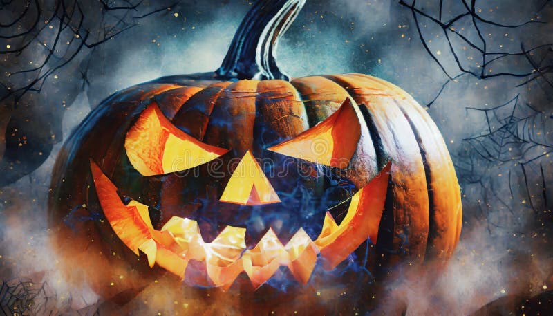 The Glowing Jack-o-lantern is a Spooky Apparition on Halloween Night ...