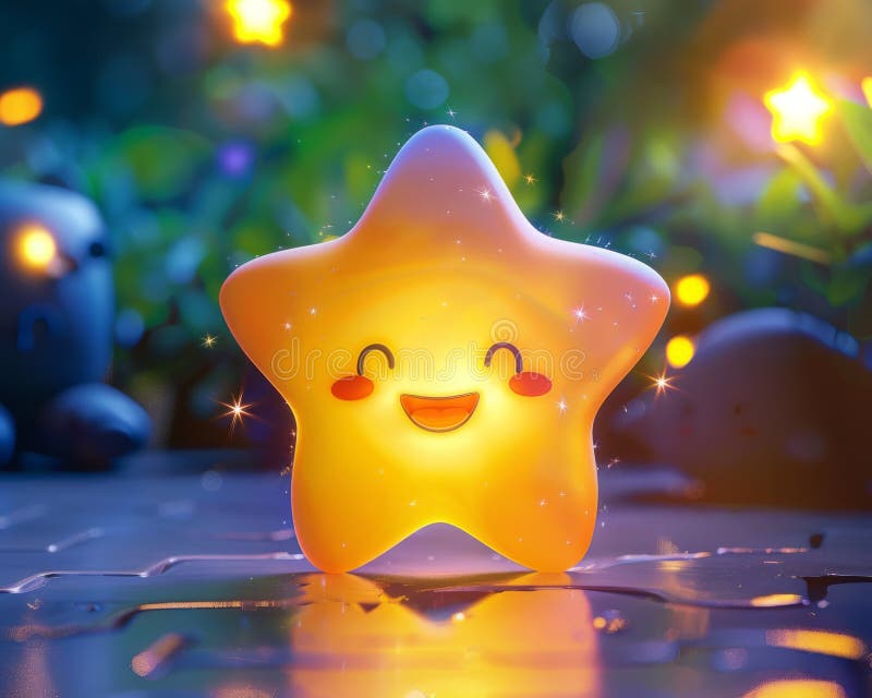 Glowing Kawaii Cute Star Character Stock Photos - Free & Royalty-Free ...