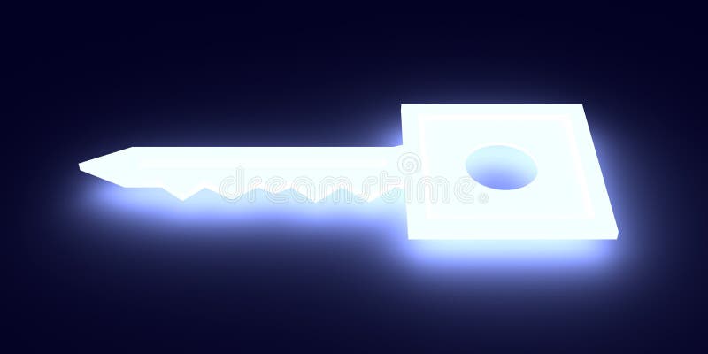 Glowing Key stock illustration. Illustration of object - 7668525