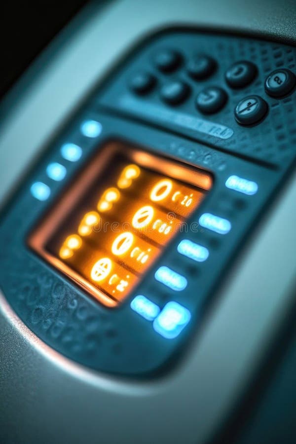 Glowing Keypad with Illuminated Screen on Modern Safe Lock Stock Image ...