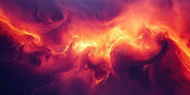 Glowing Lava Flow with Deep Red and Orange Highlights Creating a Fiery ...