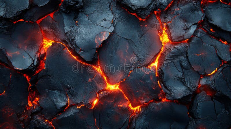 Glowing Lava Rock Texture Background Stock Illustration - Illustration ...