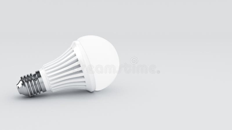 Glowing LED bulb. stock illustration. Illustration of fluorescent ...