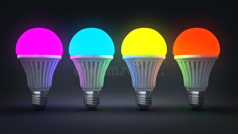 Glowing LED bulb. stock illustration. Illustration of inspiration ...