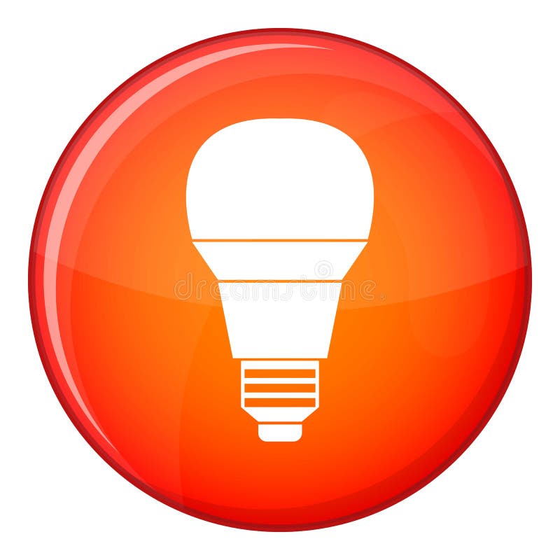 Glowing LED Bulb Icon Digital Blue Stock Vector - Illustration of ...