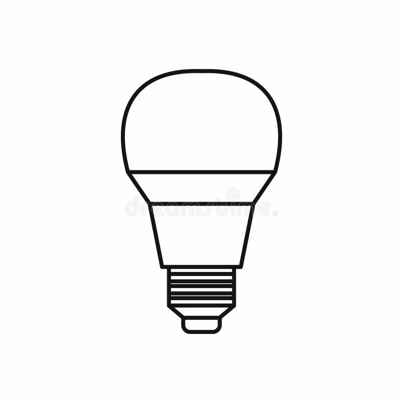 Glowing LED Bulb Icon Digital Blue Stock Vector - Illustration of ...