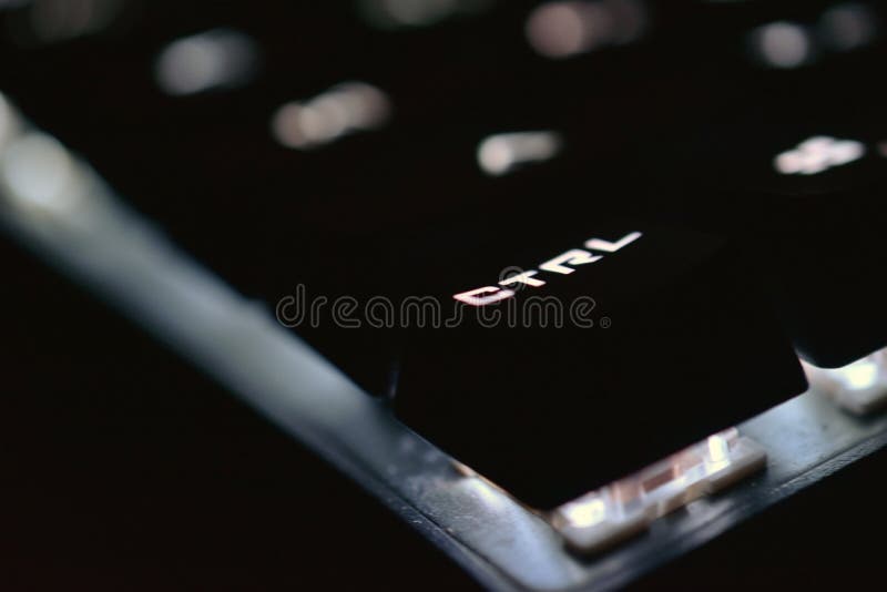 Glowing LED Computer Keyboard in the Dark Stock Photo - Image of ...