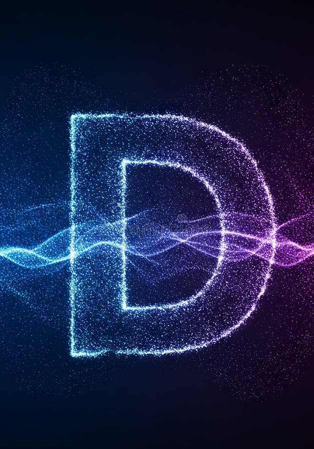 Letter D Particle Wave Abstract Design Stock Illustrations – 10 Letter ...