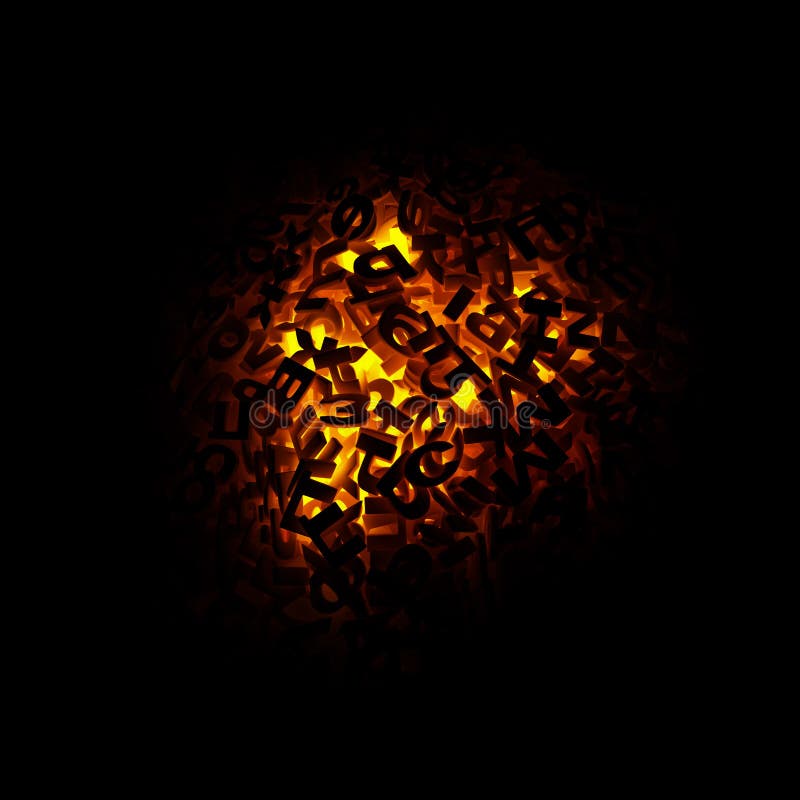 Glowing letters stock illustration. Illustration of letters - 42253154