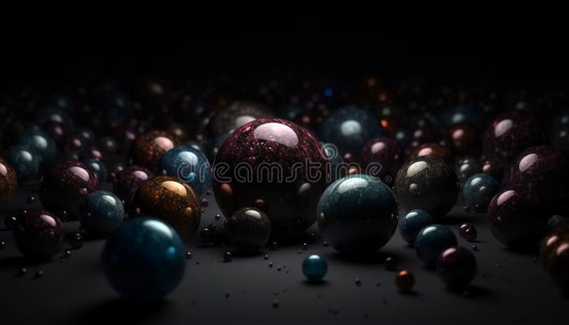 A Glowing, Levitating Sphere Reflects Abstract, Multi Colored Patterns ...