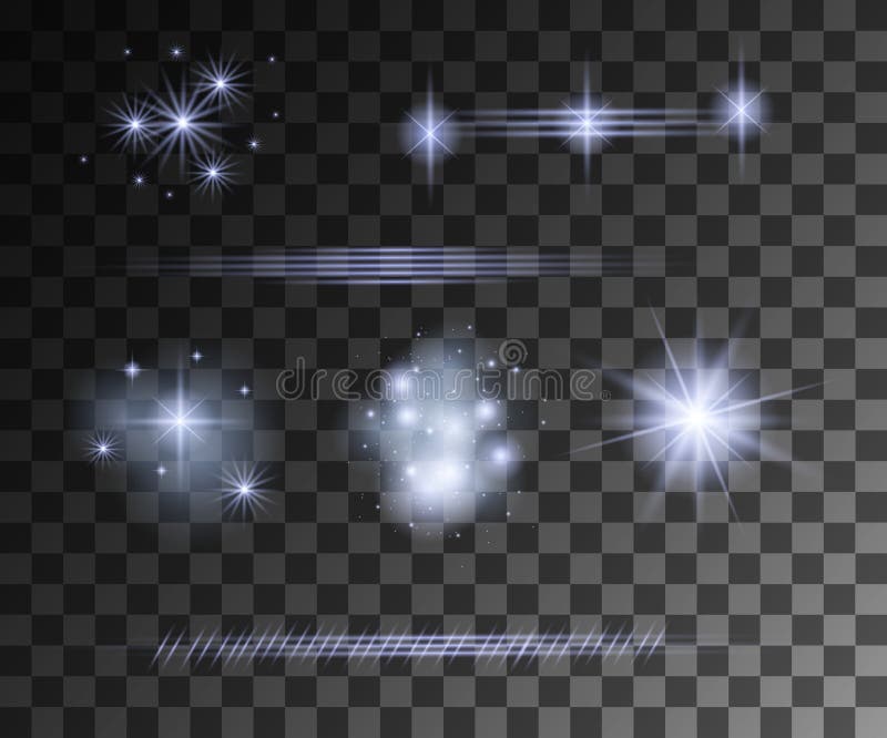 Glowing Light. Abstract Silver Effect Stock Illustration - Illustration ...