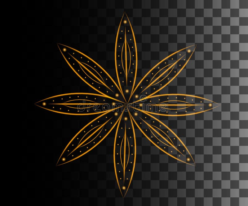 Glowing Light. Abstract Yellow Effect Stock Illustration - Illustration ...