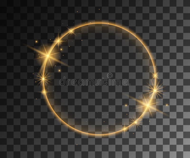 Glowing Light. Abstract Yellow Effect Stock Illustration - Illustration ...
