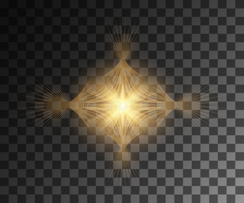 Glowing Light. Abstract Yellow Effect Stock Illustration - Illustration ...