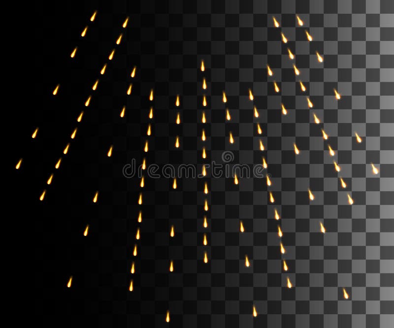 Glowing Light. Abstract Yellow Effect. Golden Light Effects With ...
