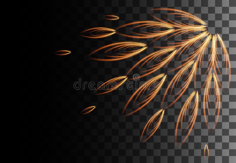 Glowing Light. Abstract Yellow Effect Stock Illustration - Illustration ...