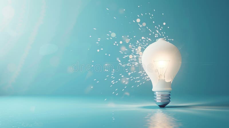 The Glowing Light Bulb. AI Generated Stock Photo - Image of spark ...