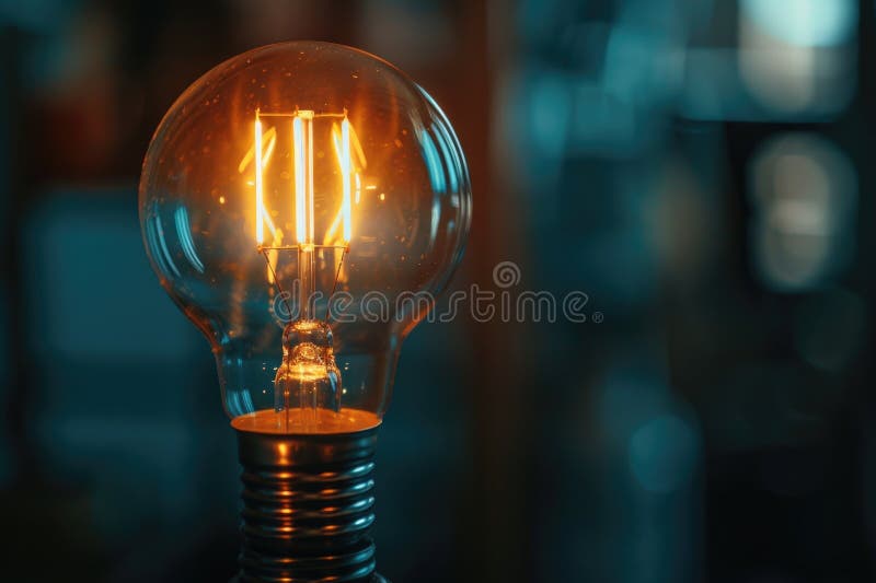 Glowing Light Bulb stock photo. Image of generated, bulb - 366129596