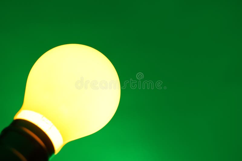 Glowing Light Bulb on Color Background Stock Photo - Image of bulb ...