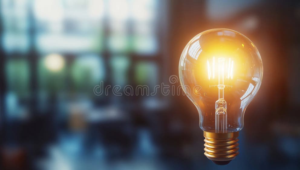 Glowing Light Bulb Idea Inspiration Concept High Quality Image Stock ...
