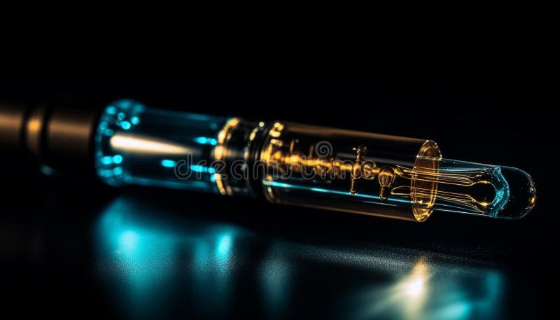 Glowing Light Bulb Illuminates Liquid in Laboratory Generated by AI ...