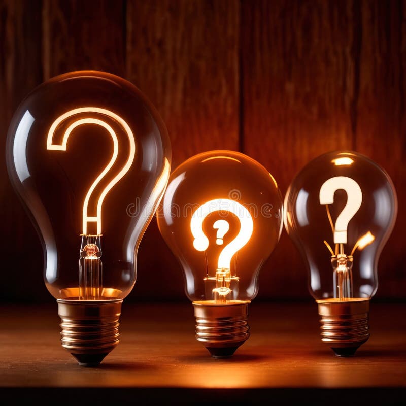 Glowing Light Bulb with Question Mark, Indicating Curiosity and ...