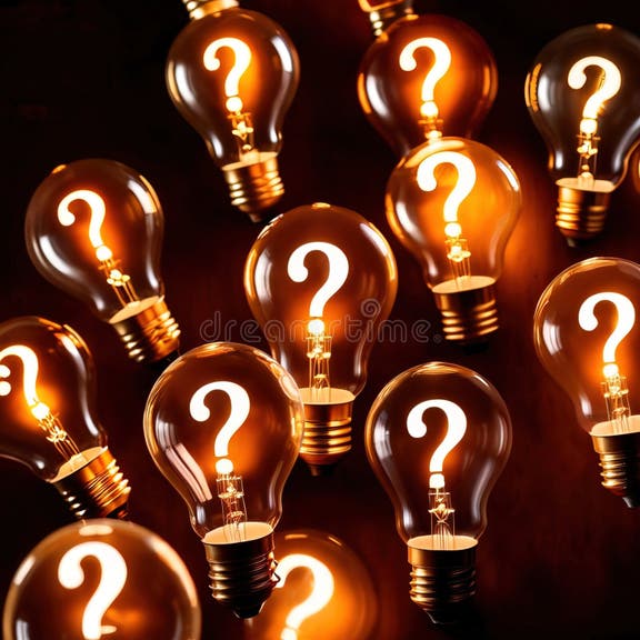 Glowing Light Bulb with Question Mark, Indicating Curiosity and ...