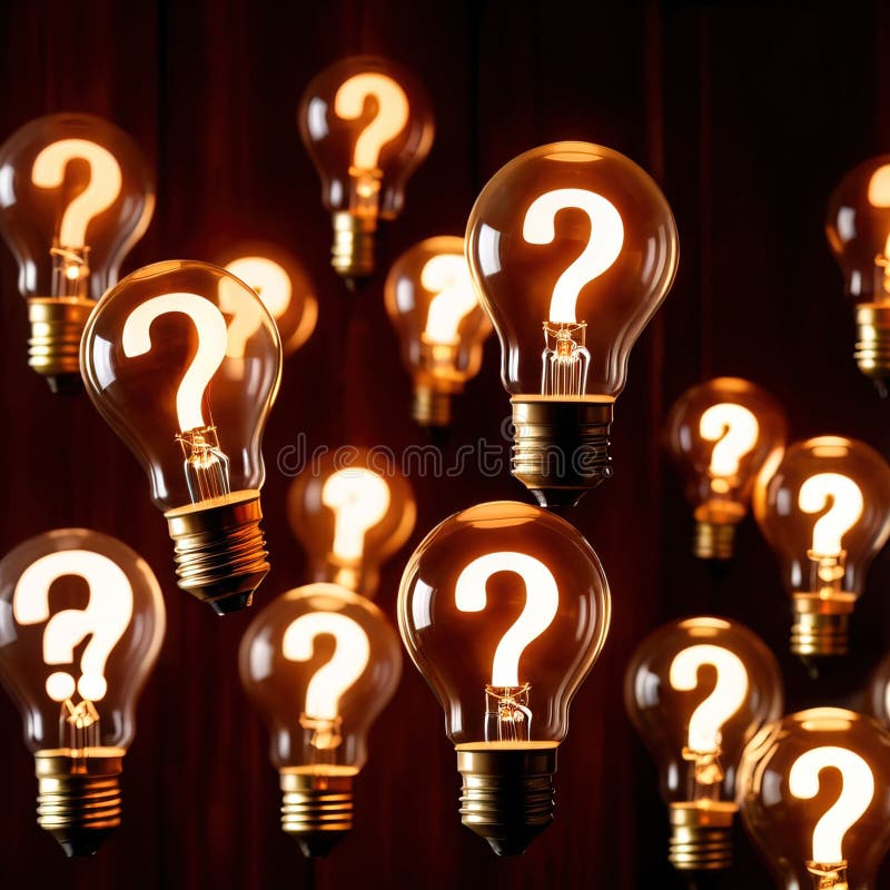 Glowing Light Bulb with Question Mark, Indicating Curiosity and ...