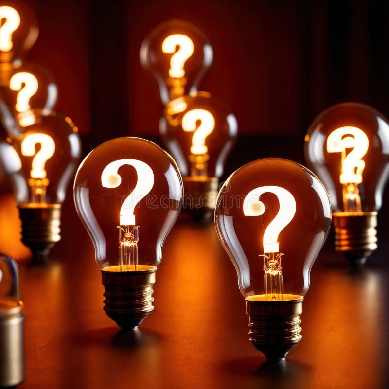 Glowing Light Bulb with Question Mark, Indicating Curiosity and ...
