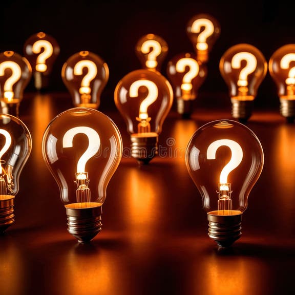 Glowing Light Bulb with Question Mark, Indicating Curiosity and ...