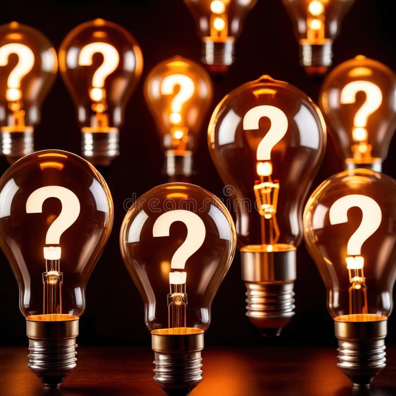 Glowing Light Bulb with Question Mark, Indicating Curiosity and ...