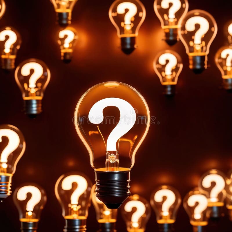 Glowing Light Bulb with Question Mark, Indicating Curiosity and ...