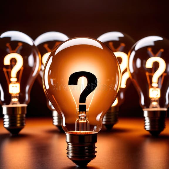 Glowing Light Bulb with Question Mark, Indicating Curiosity and ...
