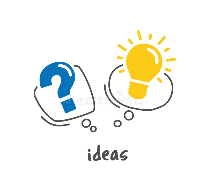 Glowing Light Bulb and Question Mark on White Background. Stock Vector ...